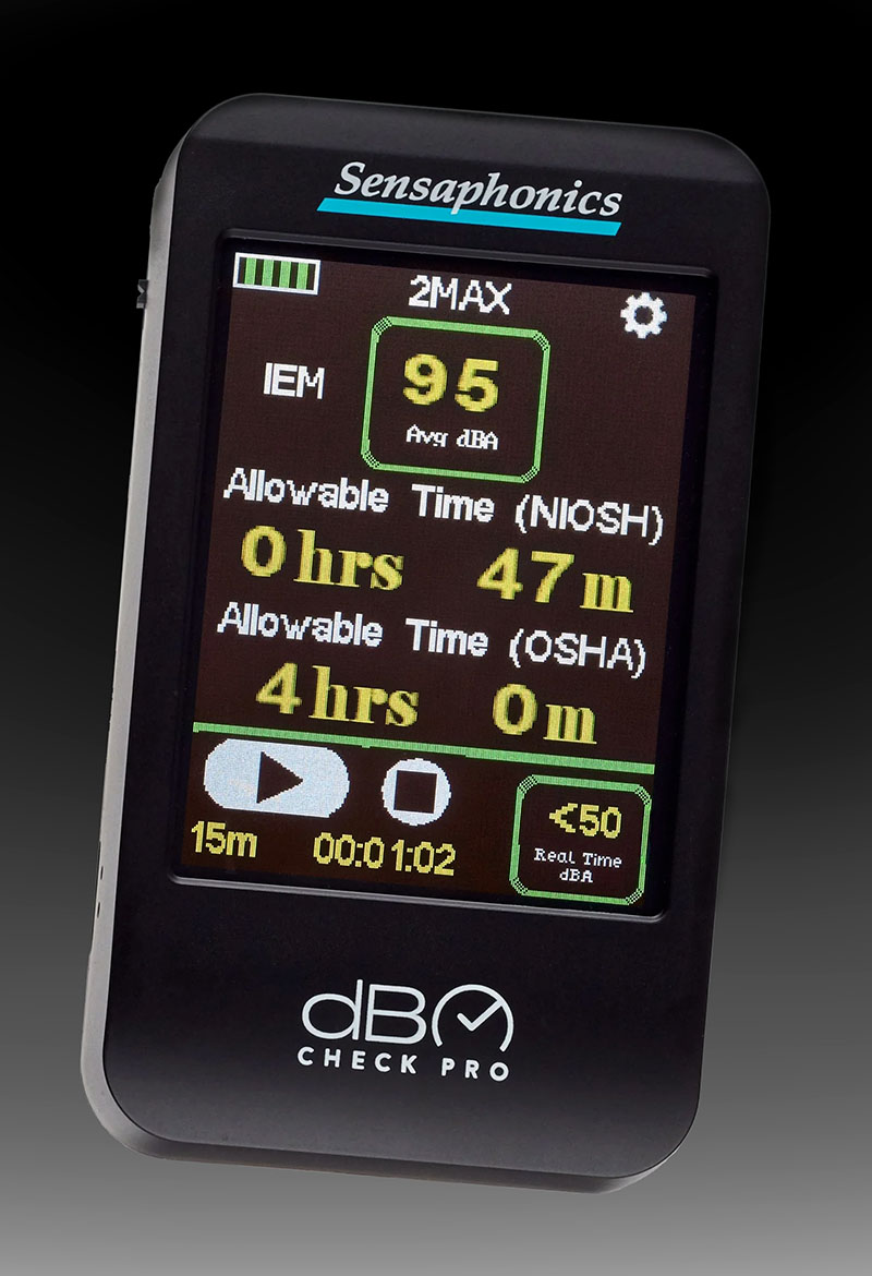 Sensaphonics dB Check Pro In-Ear Sound Level Analyzer | FOH | Front of ...