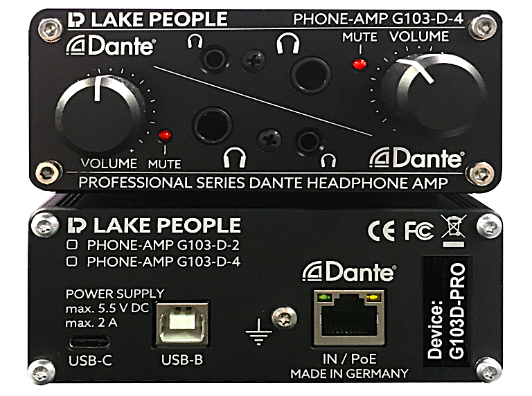 Lake People Launches G103-D-4 Dante-Enabled Headphone Amp | FOH | Front ...