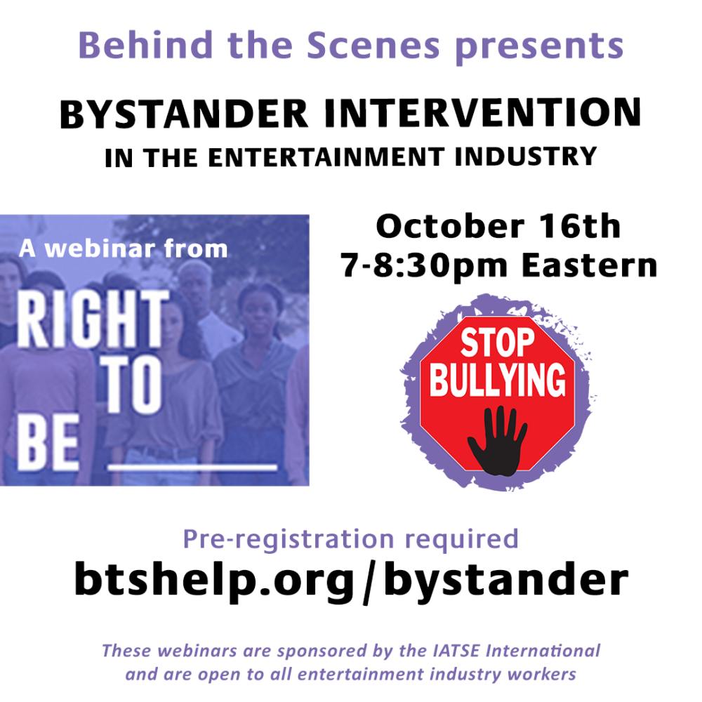 Behind the Scenes Offers Free Bystander Intervention Webinars | FOH ...