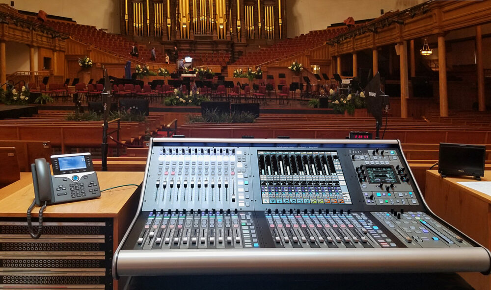 Mormon Tabernacle Installs Two SSL Live L550 Consoles | FOH | Front of ...
