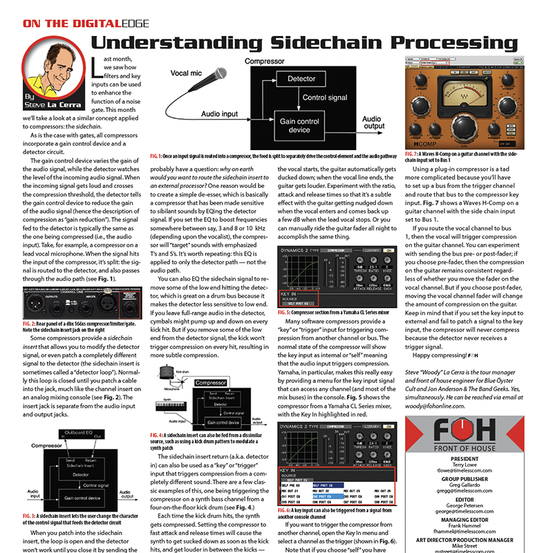 Understanding Sidechain Processing | FOH | Front of House Magazine