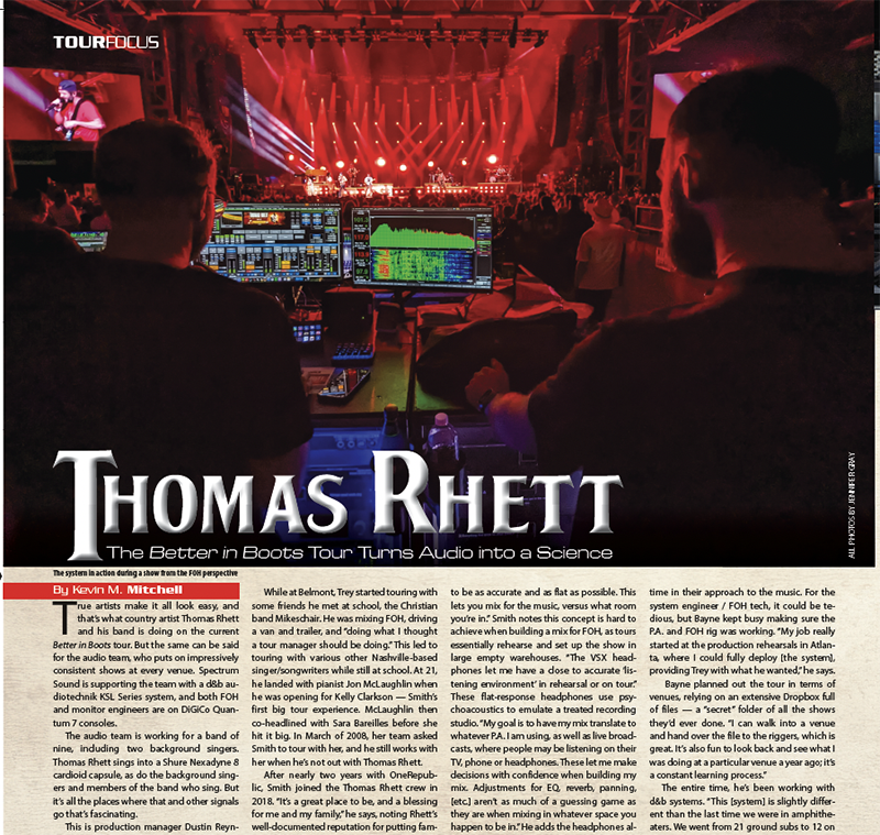 Thomas Rhett’s 'Better in Boots' Tour | FOH | Front of House Magazine