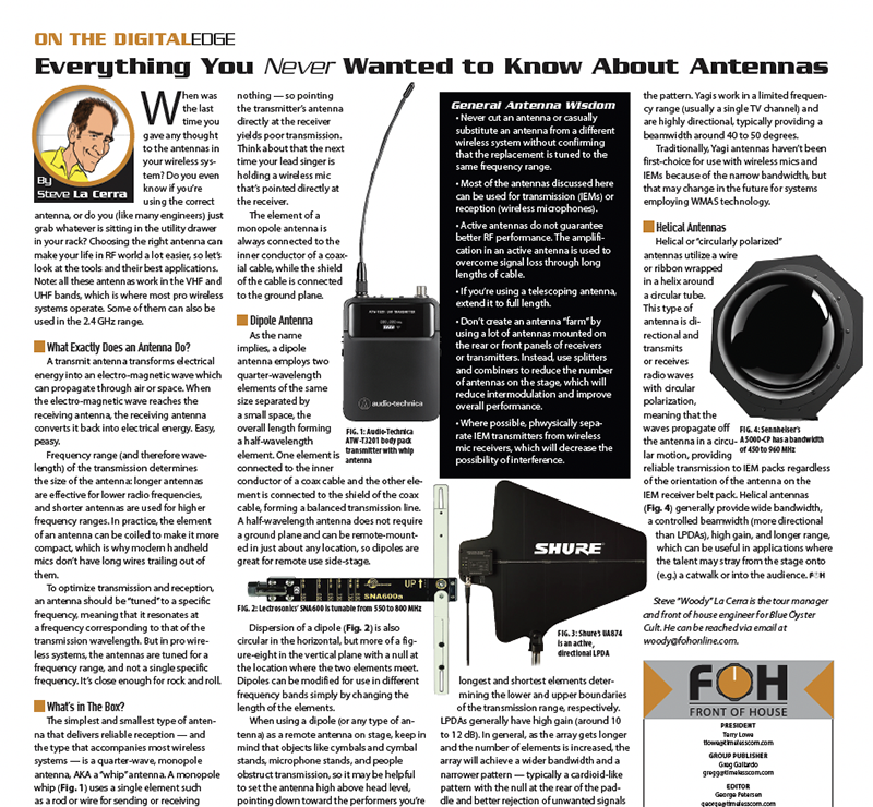 Strategies for Using Front Fills | FOH | Front of House Magazine