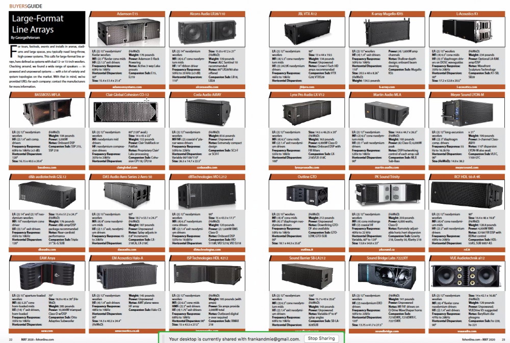 Large-Format Line Arrays | FOH | Front of House Magazine