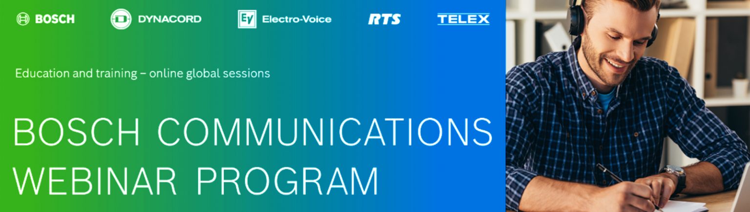 E-V/Bosch Communications Announce New Webinar Series | FOH | Front of ...