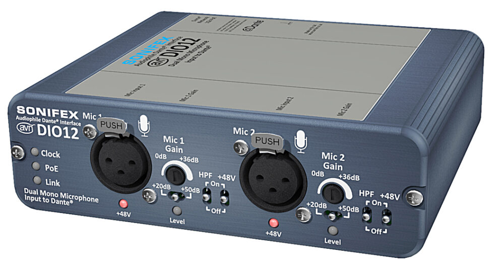 Sonifex AVN-DIO12 Dual Mic Preamp with Dante Output | FOH | Front of ...